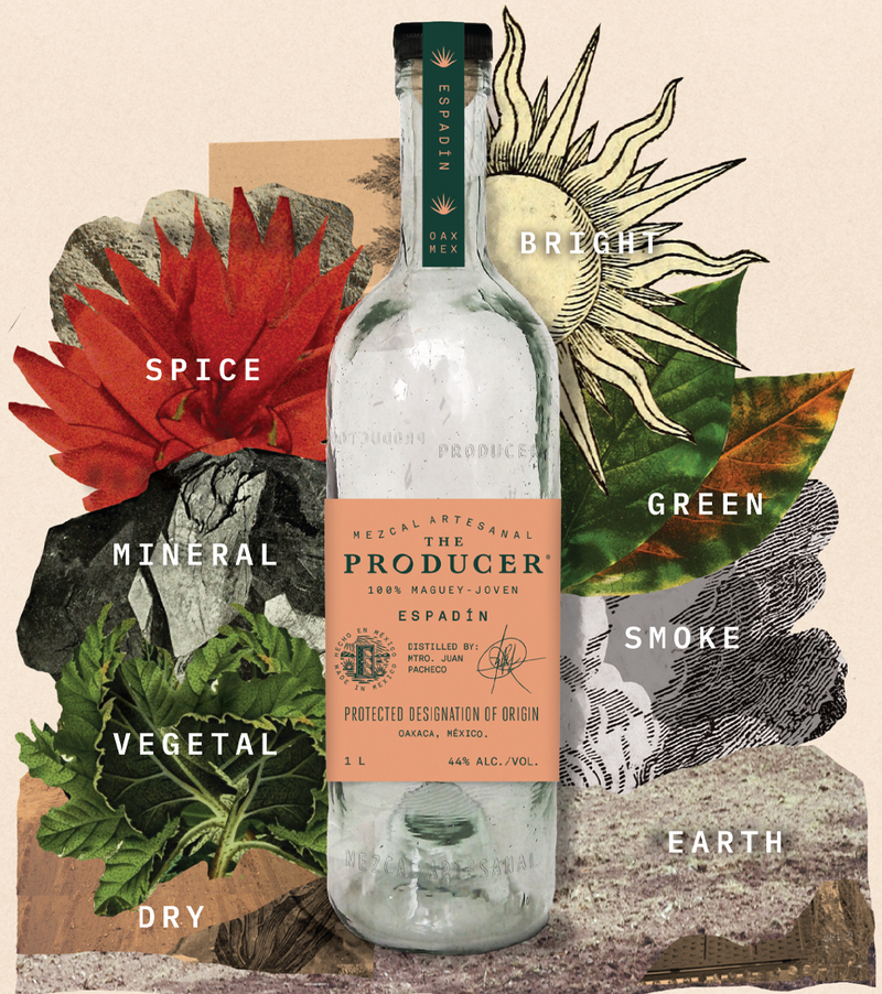 The Producer Mezcal Espadín Maguey Joven 1L