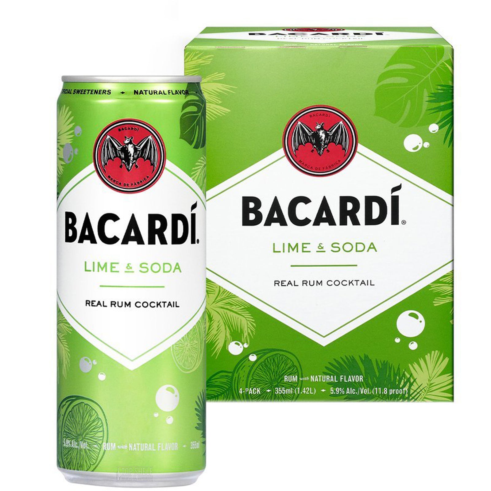 Bacardí Lime & Soda 4 Pack Cans - Refreshing Cocktails